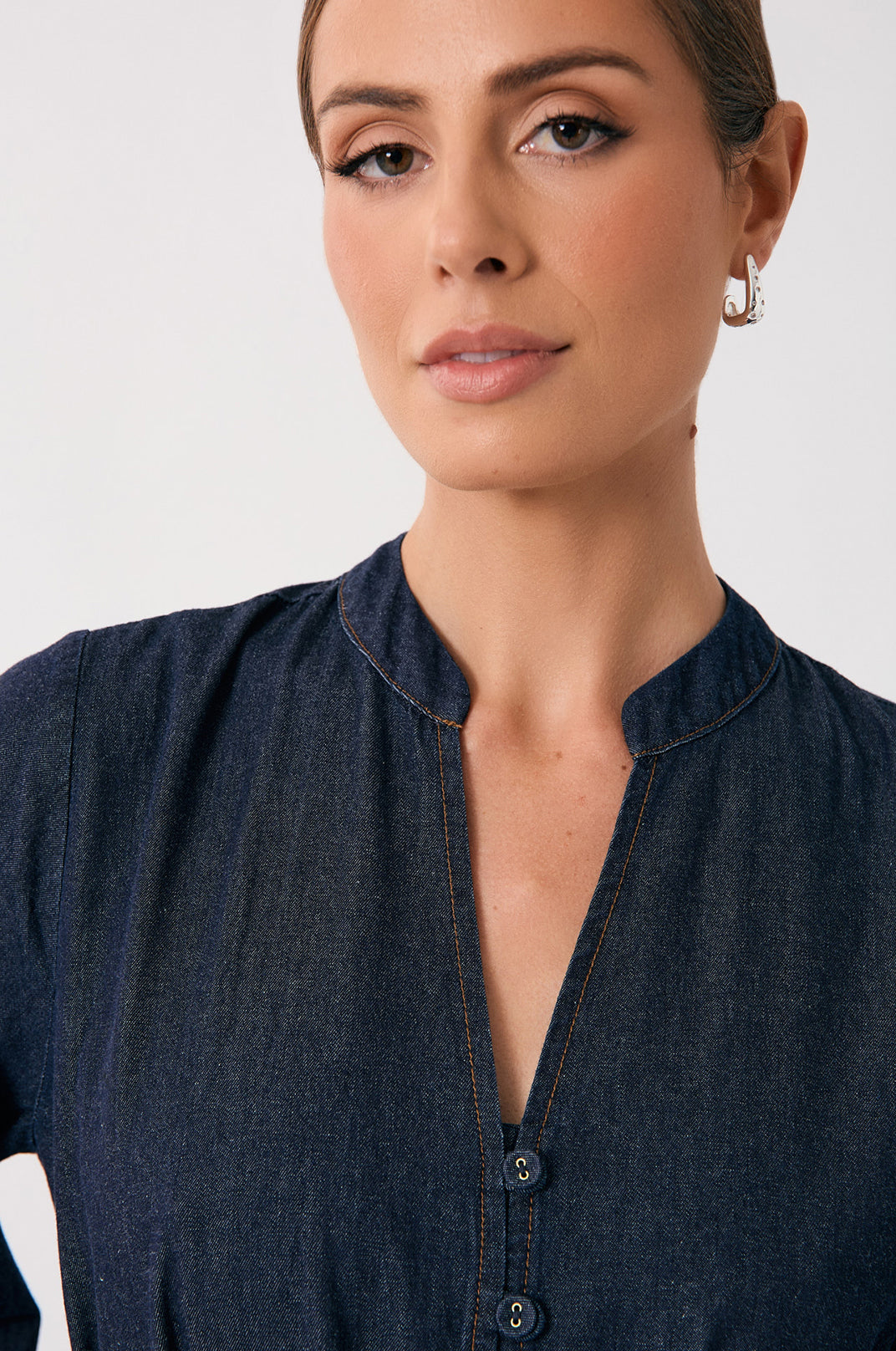 Kiera Lightweight Denim Dress in Denim | adorne