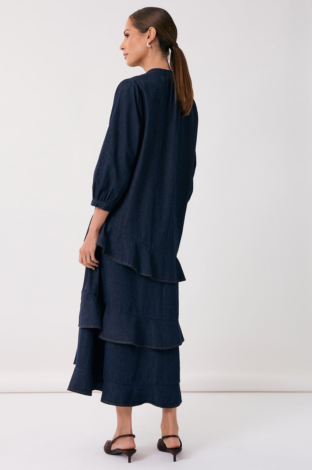 Kiera Lightweight Denim Dress in Denim | adorne