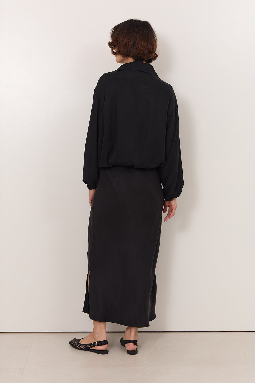 Jess Cupro Skirt in Black | adorne
